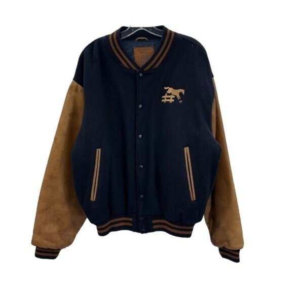 Golden Bear | Jackets & Coats | Golden Bear L Vintage Varsity Letterman Bomber Jacket Horse ...